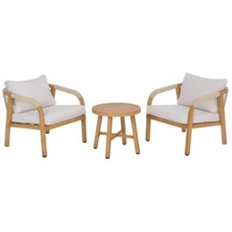 MCW LOUNGE-SET Braun, Cremewei&szlig;