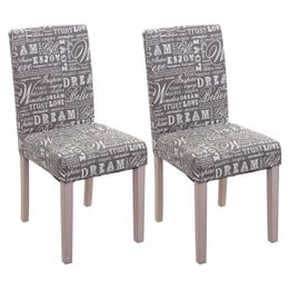 MCW ESSZIMMERSTUHL SCHRIFT Grau, Beige 2er-Set