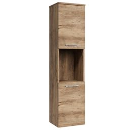Badplaats BADEZIMMERSCHRANK Montreal mit 2 T&uuml;ren Kastanien Eiche - 30 x 30 x 130 cm