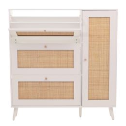 MCW RATTAN-SCHUHKIPPER Wei&szlig;