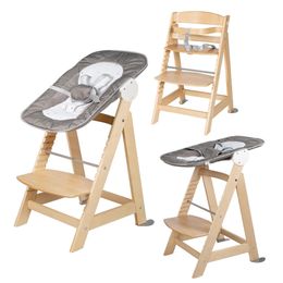 Roba BABYHOCHSTUHL Born Up mit Neugeborenenaufsatz Natur