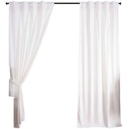 gardinenbox VORHANG 2ER SET MILANO HxB 280x135 cm Wei&szlig;