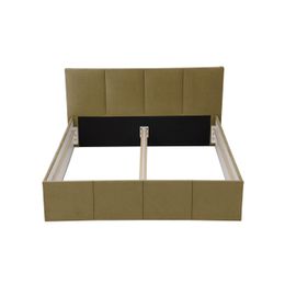 Halmon Schlafkomfort Betten POLSTERBETT Dalas Avocado 200 x 200 x 40 cm Stauraum Ohne Matratze und Lattenrost