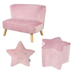 Roba KINDERSOFA 3er-Set rosa / mauve