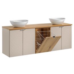 DOPPELWASCHTISCH 160cm Manoa Kaschmir - Holz