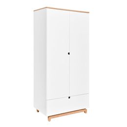 SCHRANK 2 T&uuml;ren Wei&szlig; und Holz