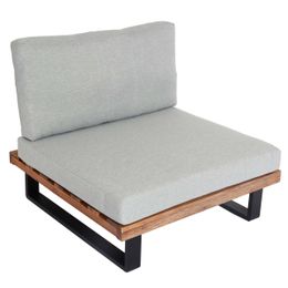 MCW LOUNGE-SESSEL Schwarz, Braun, Hellgrau