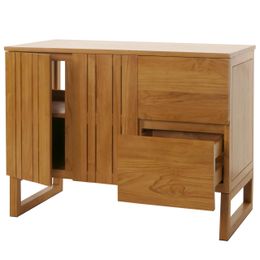 MCW TEAK-WASCHBECKENUNTERSCHRANK Braun