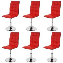 MCW ESSZIMMERSTUHL Rot 6er-Set
