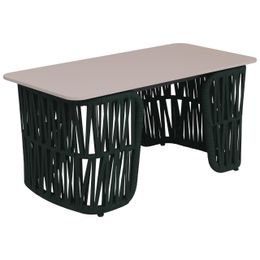 MCW LOUNGETISCH eckig Gr&uuml;n, Cremewei&szlig;