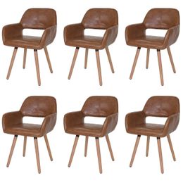 MCW ESSZIMMERSTUHL Braun 6er-Set