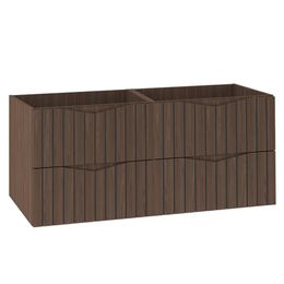 WASCHTISCHUNTERSCHRANK 120cm Siena Holz und Schwarz