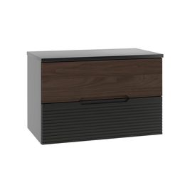 WASCHTISCHUNTERSCHRANK 80.6cm Sylla Schwarz und Holz