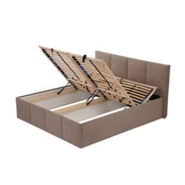 Halmon Schlafkomfort Betten POLSTERBETT Dalas Sahara 160 x 200 x 40 cm Bettkasten Mit hochwertiger Matratze H3 (bis 120 kg) und Lattenrost