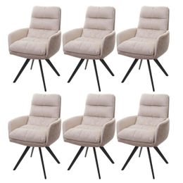 MCW ESSZIMMERSTUHL Cremewei&szlig; 6er-Set