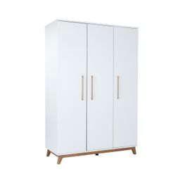 Arthur Berndt KLEIDERSCHRANK Lina 130/192/51 cm Kreidewei&szlig; Soft-Close
