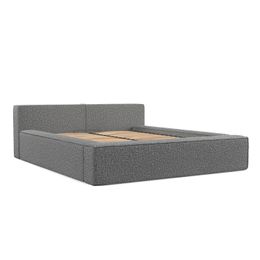 POLSTERBETT Casto mit Stauraum 180/200 cm Hellgrau im Blur Stoff