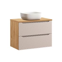 WASCHTISCH 80cm Elora Beige und Holz