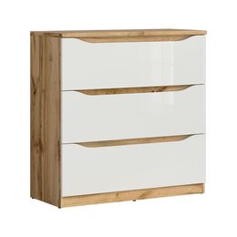 KOMMODE June Wei&szlig; und Holz