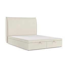 POLSTERBETT Tuvalu mit Stauraum 180/200 cm Hellbeige im Alta Stoff