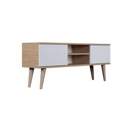 TV-M&Ouml;BEL Toronto Wei&szlig; und Holz