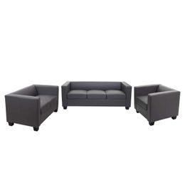 MCW SOFAGARNITUR Grau 3er-Set