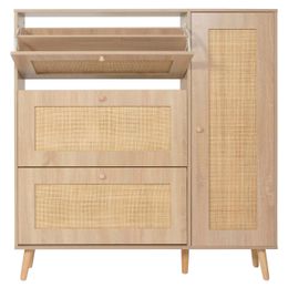 MCW RATTAN-SCHUHKIPPER Braun
