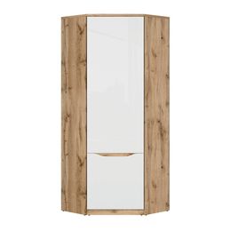 SCHRANK 1 T&uuml;r June Wei&szlig; und Holz