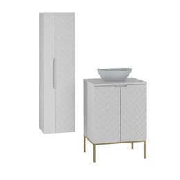 BADM&Ouml;BEL 60.6cm Daria 2er-Set Wei&szlig;