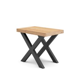 KONSOLENTISCH ausziehbar 58 bis 160cm, f&uuml;r 8 G&auml;ste, eiche, 90/58/73cm