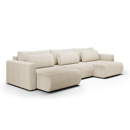 PANORAMASOFA Evy 4 Sitzpl&auml;tze Beige