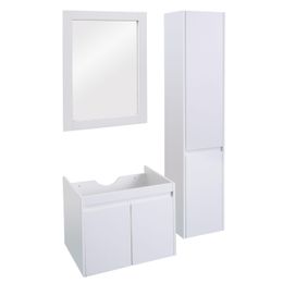 MCW BADEZIMMERSET Wei&szlig; 3er-Set