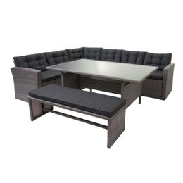 MCW POLY-RATTAN-GARNITUR Grau