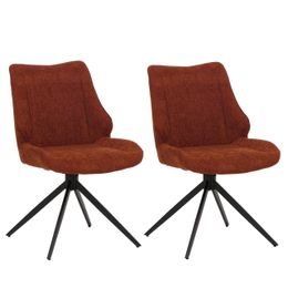MCW ESSZIMMERSTUHL Schwarz, Rotbraun 2er-Set