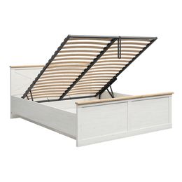 BOXBETT 180/200 Victoria Wei&szlig; und Holz