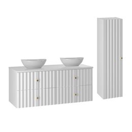 BADM&Ouml;BEL 120.6cm Izae 2er-Set Wei&szlig;