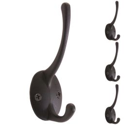 MCW GARDEROBENHAKEN abgerundet Schwarz 4er-Set
