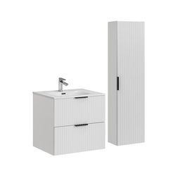BADM&Ouml;BEL 60.2cm Adriel 2er-Set Wei&szlig;