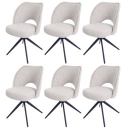 MCW ESSZIMMERSTUHL Cremewei&szlig; 6er-Set