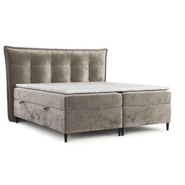 BOXBETT Las Palmas 200/200 cm Beige im Lotta Stoff