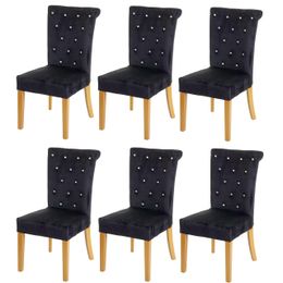 MCW ESSZIMMERSTUHL Schwarz, Gold 6er-Set