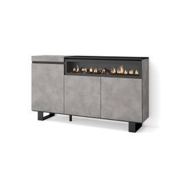 SIDEBOARD zementgrau, 150/35/87cm