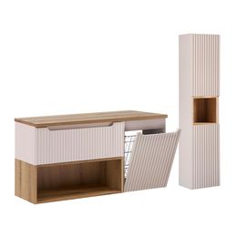 WASCHTISCHUNTERSCHRANK 120.4cm Riva 2er-Set Kaschmir