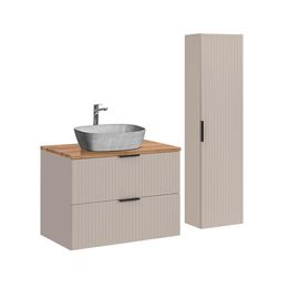 BADM&Ouml;BEL 80.6cm Adriel 2er-Set Beige