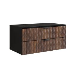 WASCHTISCHUNTERSCHRANK 81cm Nevia Holz und Schwarz