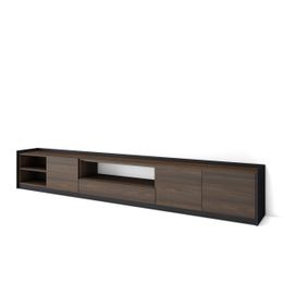 LOWBOARD, Dunkler Eiche und Schwarz, 310/37/50cm