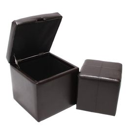 MCW SITZHOCKER Braun 2er-Set