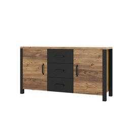 SIDEBOARD Lyam Holz und Schwarz