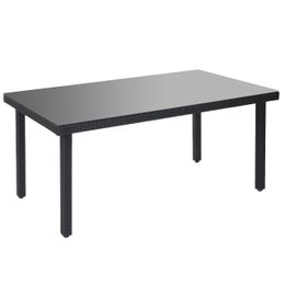 MCW POLY-RATTAN-GARTENTISCH rechteck Anthrazit