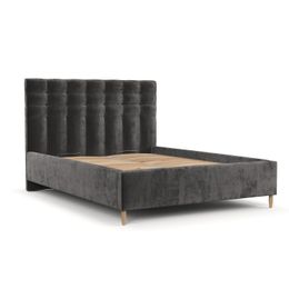 POLSTERBETT Soma 160/200 cm Anthrazit im Lotta Stoff